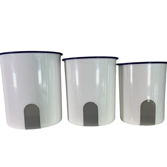 Tupperware | Kitchen | Tupperware One Touch Reminder Canister Set 3 ...